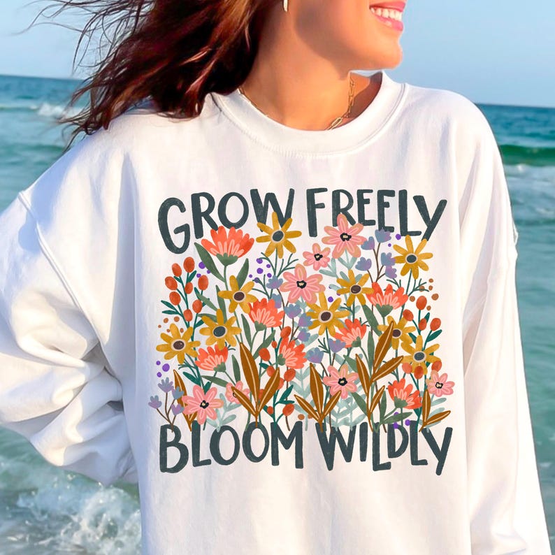 Grow Freely Boho Floral Png, Flowers Png, Mental Health Png ...