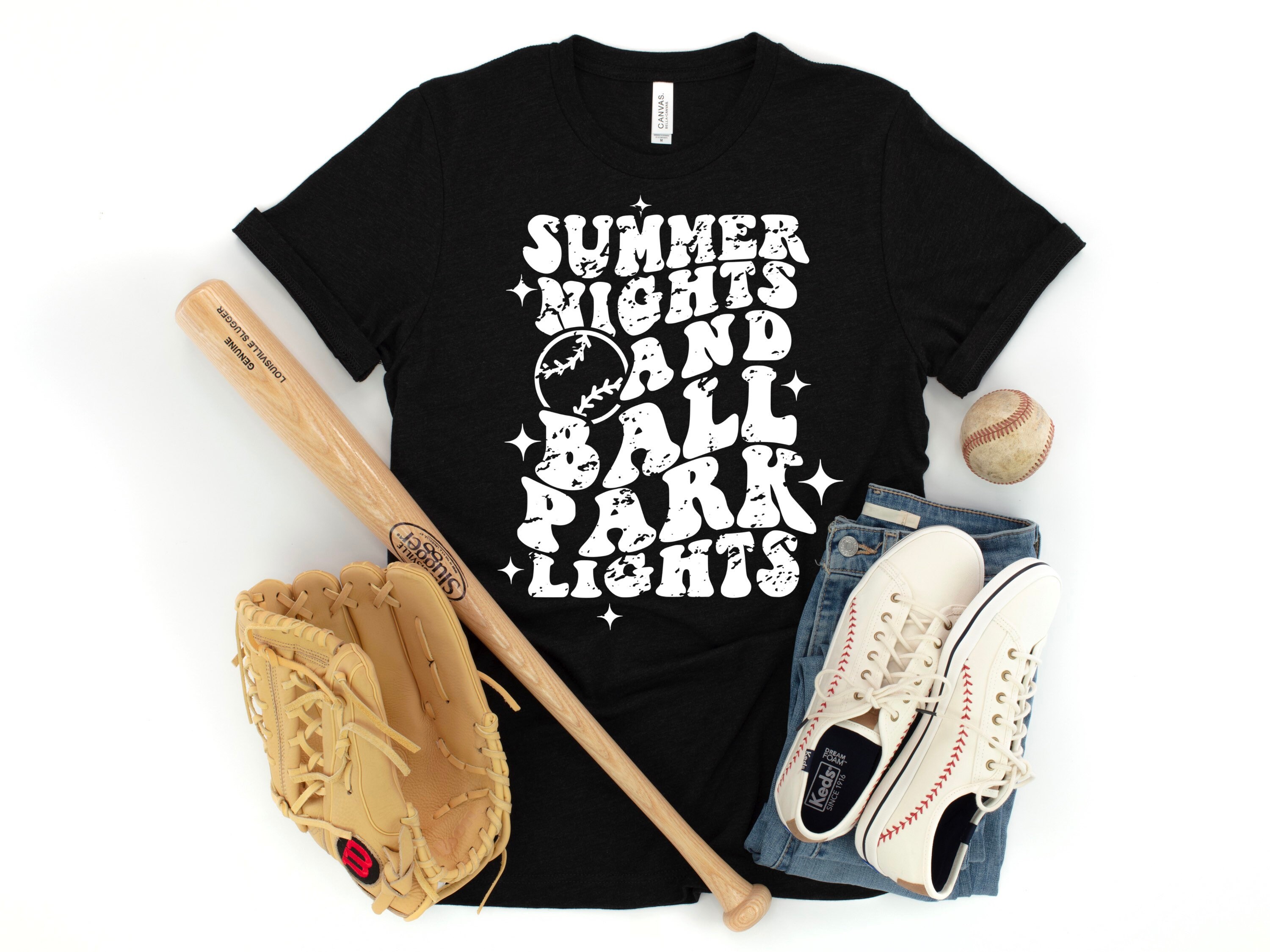 Summer Nights and Ballpark Lights Svg Png Retro Baseball Svg - Etsy ...
