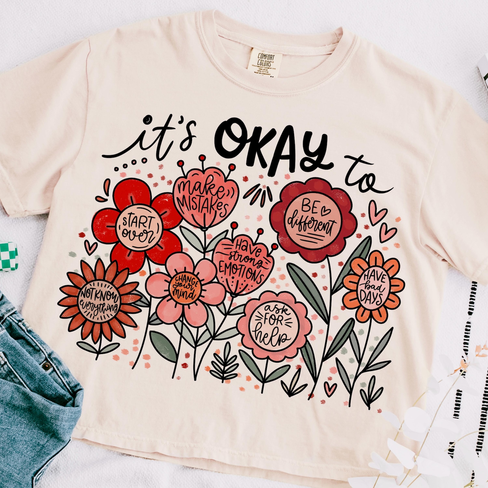It's Okay to Boho Floral Png, Flowers Png, Motivational Png ...