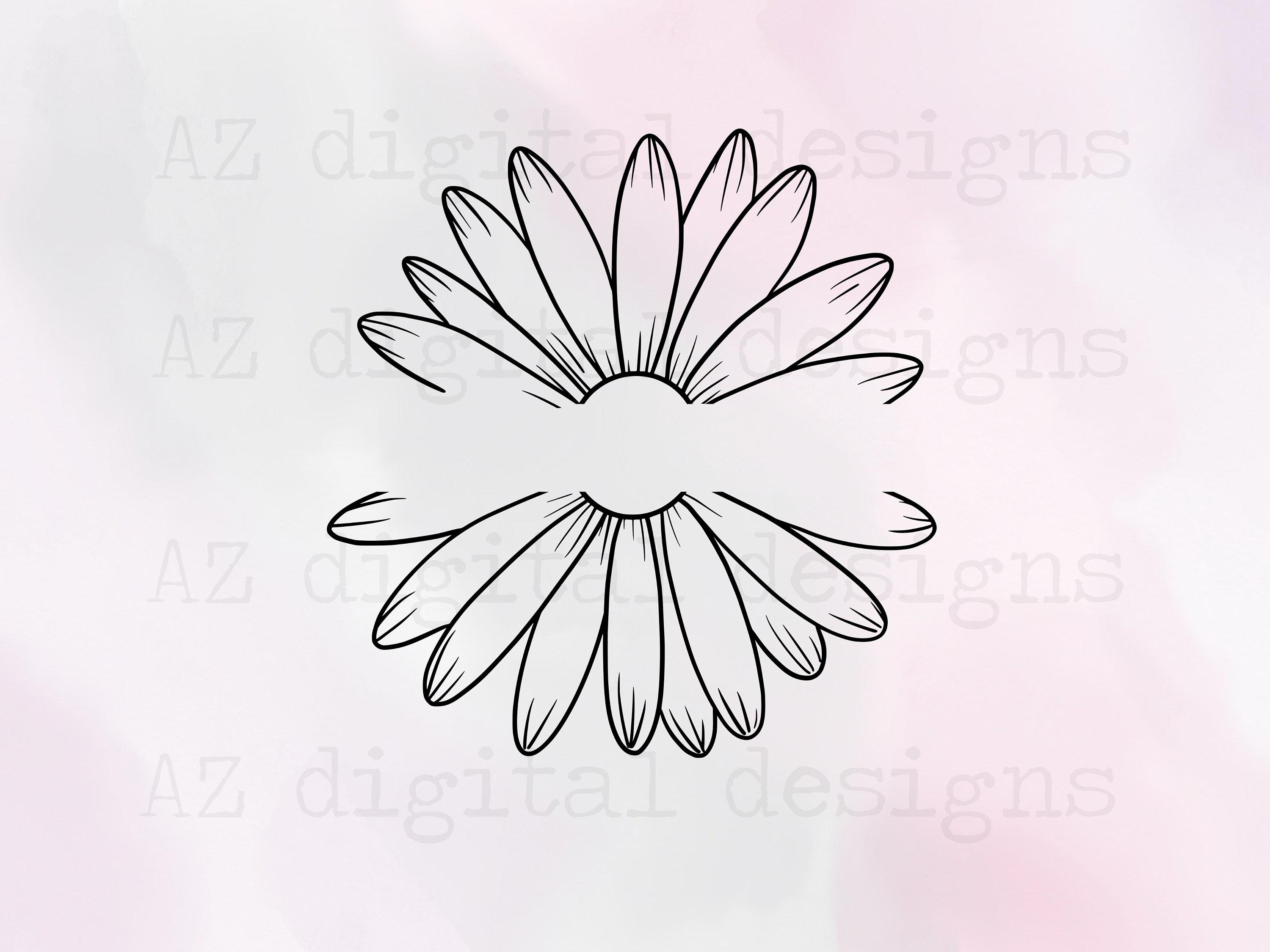 Daisy Svg Bundle Daisy Layered Svg Daisy Monogram Circle - Etsy