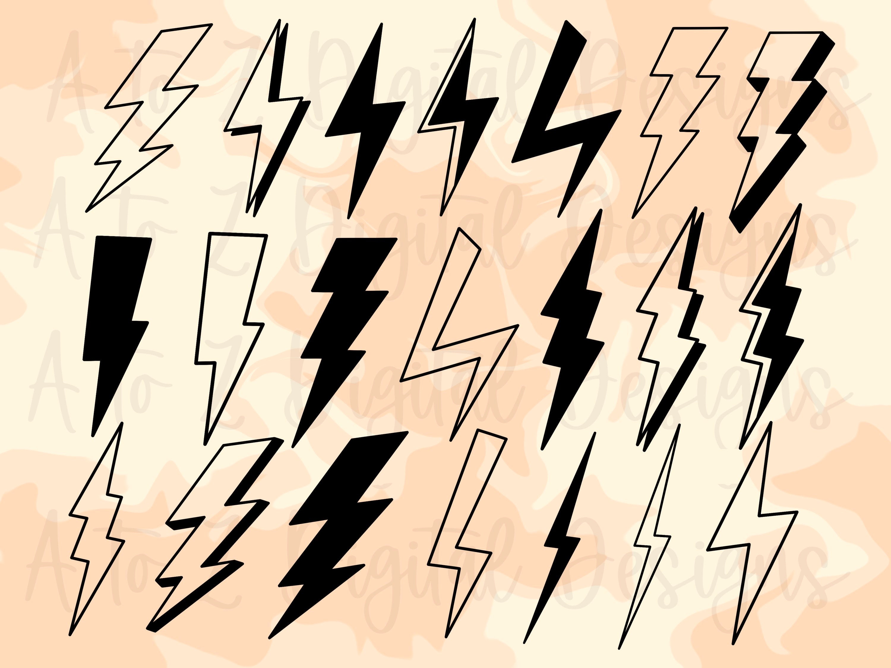 21 Lightning Bolt Svg Bundle Lightning Svg Lightning Strike - Etsy Canada