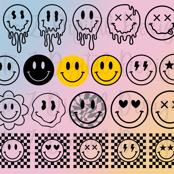 Yellow Smiley Face - Etsy