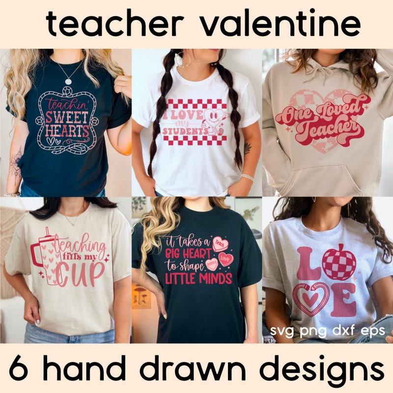 Valentine Teacher Svg - Etsy
