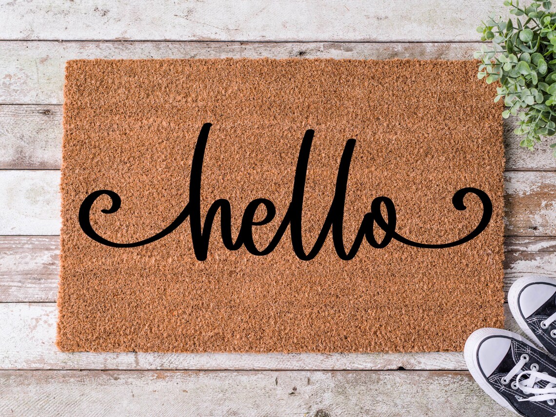 Hola svg / letras a mano / hola letrero svg / bienvenido svg / felpudo ...
