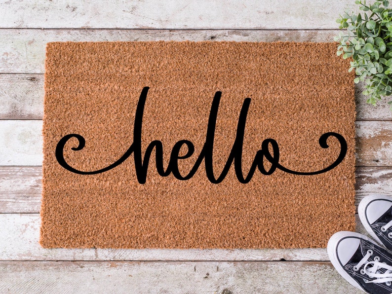 Hello Svg Hand Lettered Hello Sign Svg Welcome Svg - Etsy