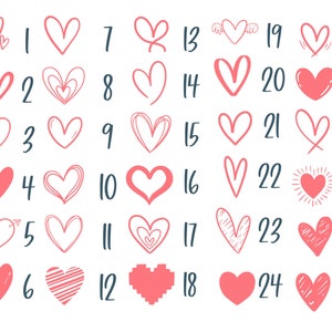 Hearts Procreate Stamps | Shapes Procreate Stamps | Valentine Procreate ...