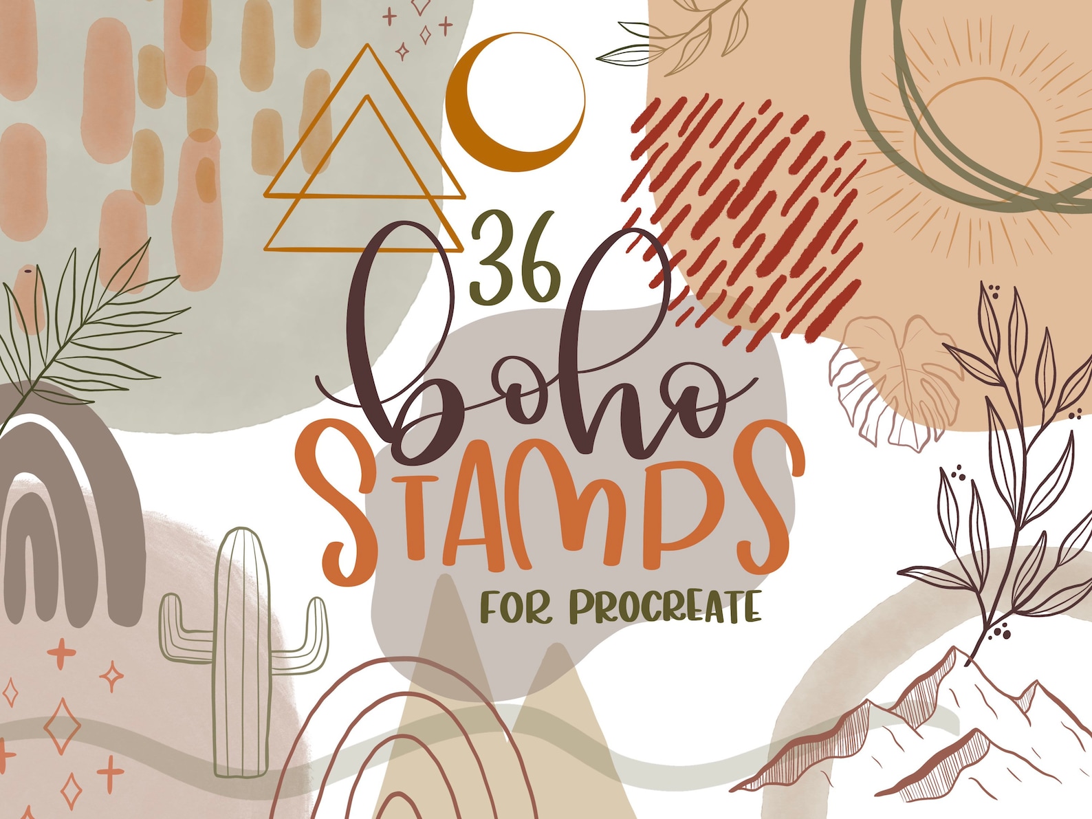 Boho Procreate Stamps | Abstract Procreate Stamps | Doodle Procreate ...