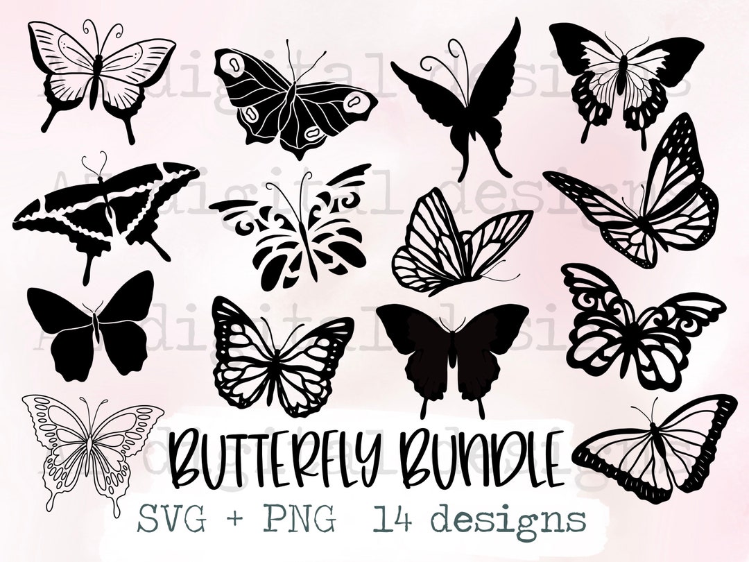 Butterfly Svg Bundle | Butterfly Svg Png | Butterfly Clipart | Monarch ...