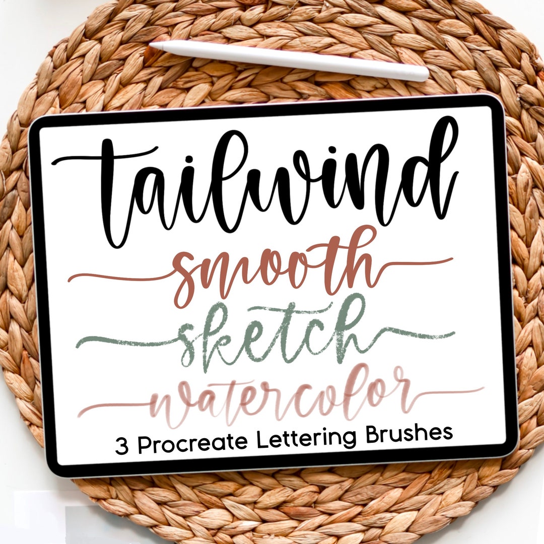 Tailwind Procreate Lettering Brushes, Watercolor Procreate, Procreate ...