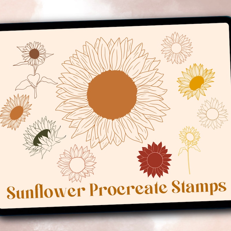 Sunflower Stamp - Etsy
