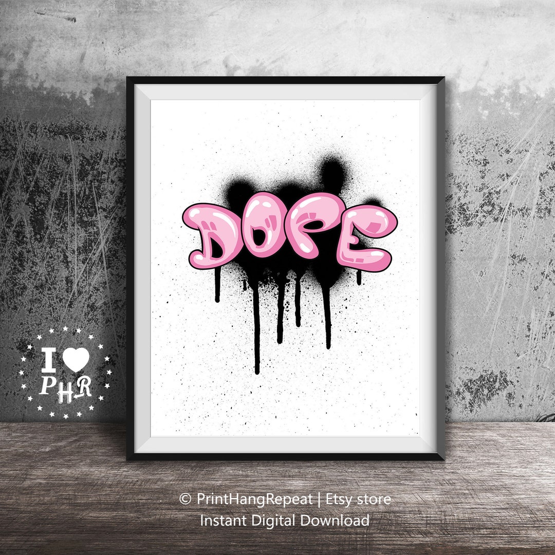 Printable Wall Art - Instant Download - Room Decor - Graffiti - Hip Hop ...