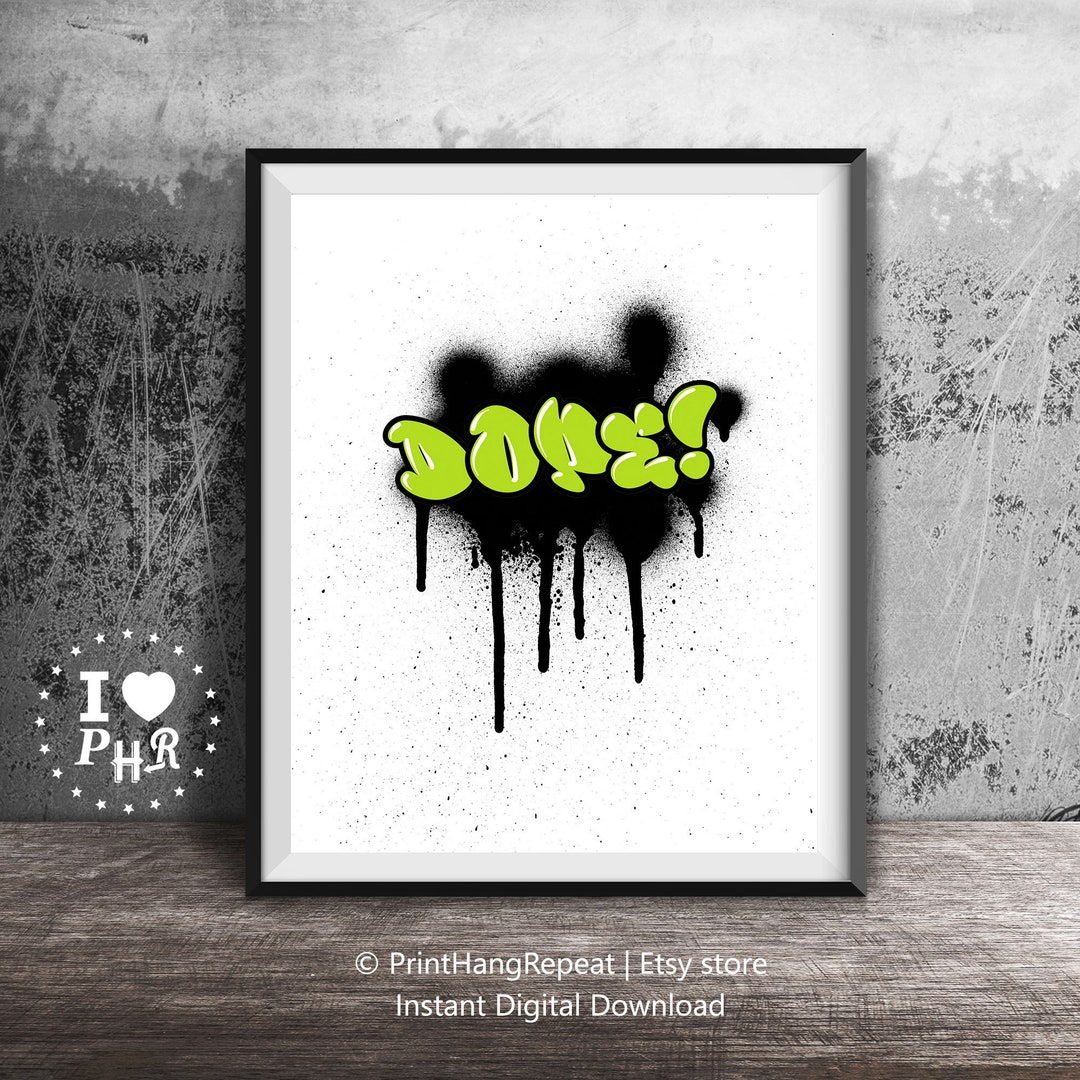Printable Wall Art - Instant Download - Room Decor - Graffiti - Hip Hop ...