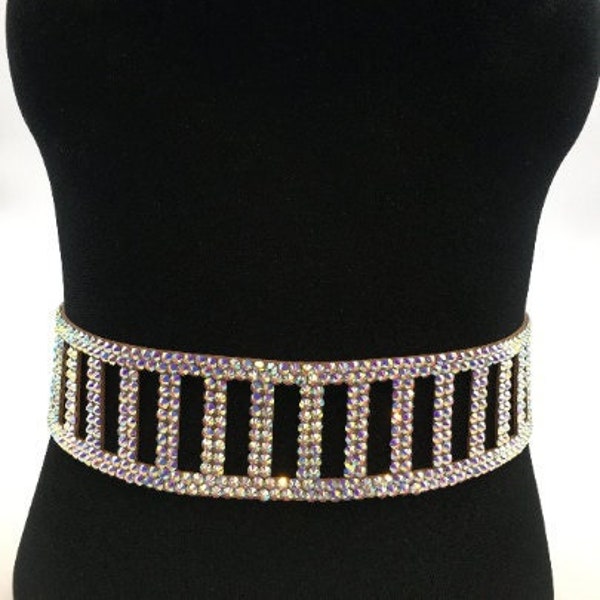 Rhinestone Belt - Etsy