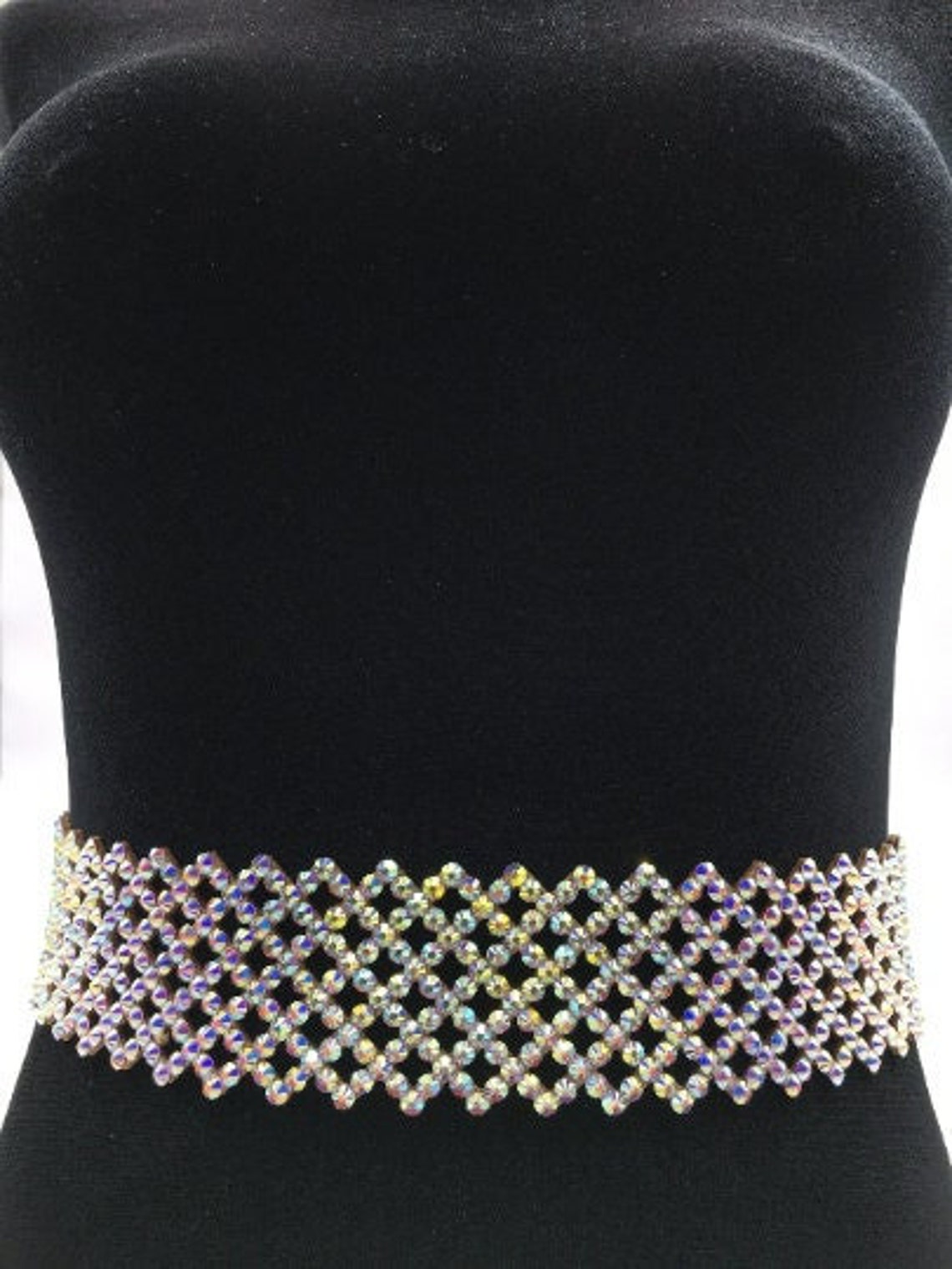 Adjustable Rhinestone Belt Plus Size, Bling Belt, Ballroom Jewelry ...