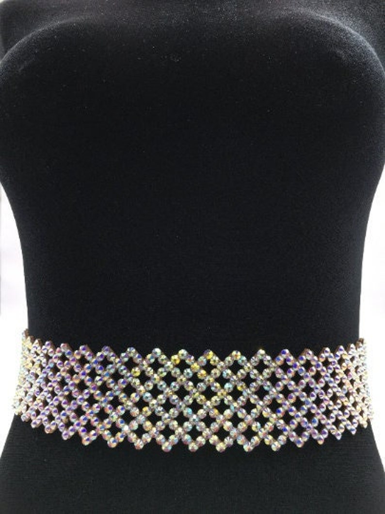Adjustable Rhinestone Belt Plus Size, Bling Belt, Ballroom Jewelry ...