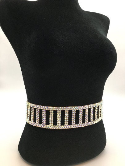 Adjustable Rhinestone Belt Plus Size, Bling Belt, Ballroom Belt ...