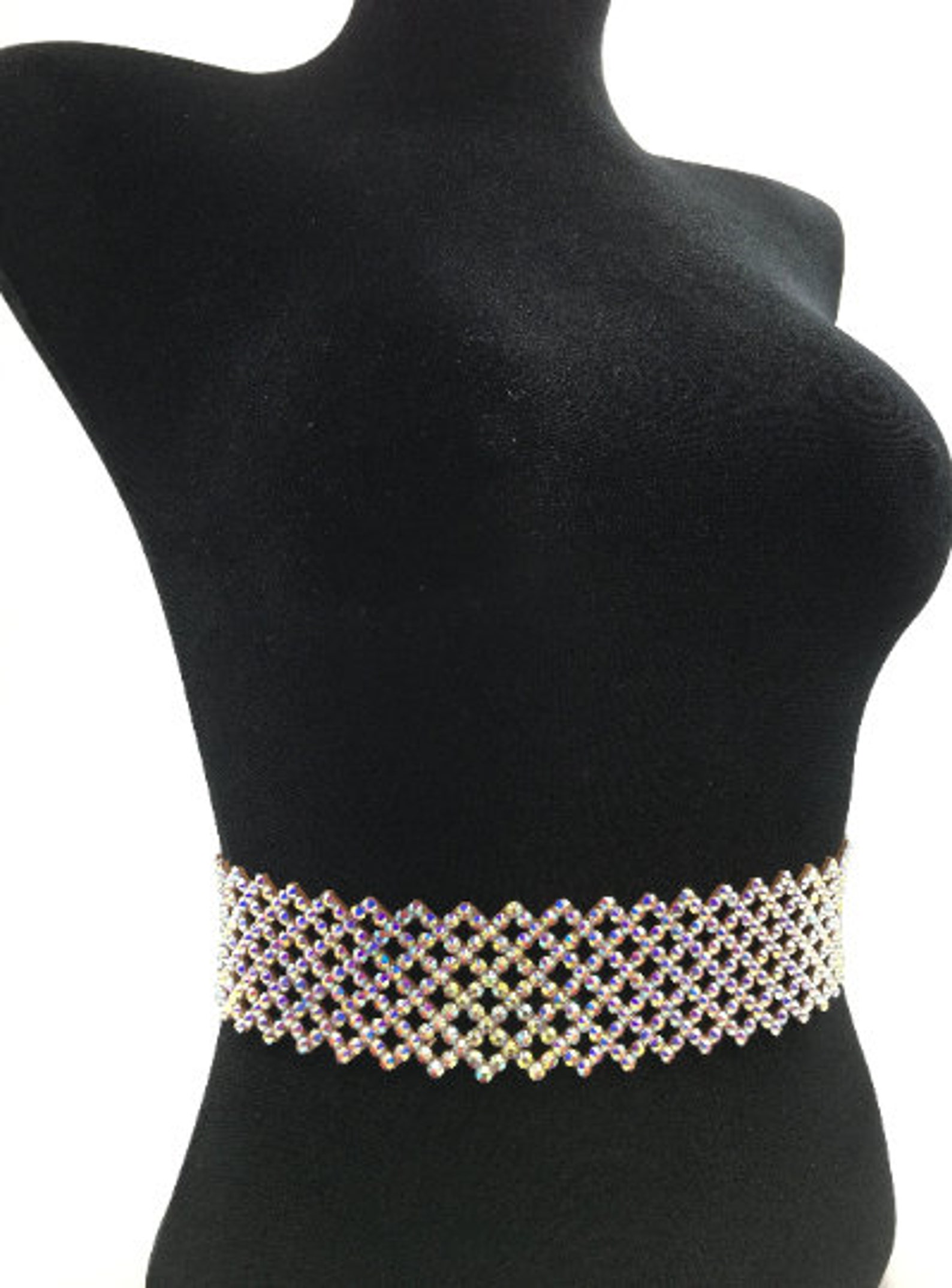 Adjustable Rhinestone Belt Plus Size, Bling Belt, Ballroom Jewelry ...