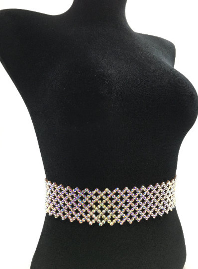 Adjustable Rhinestone Belt Plus Size, Bling Belt, Ballroom Jewelry ...
