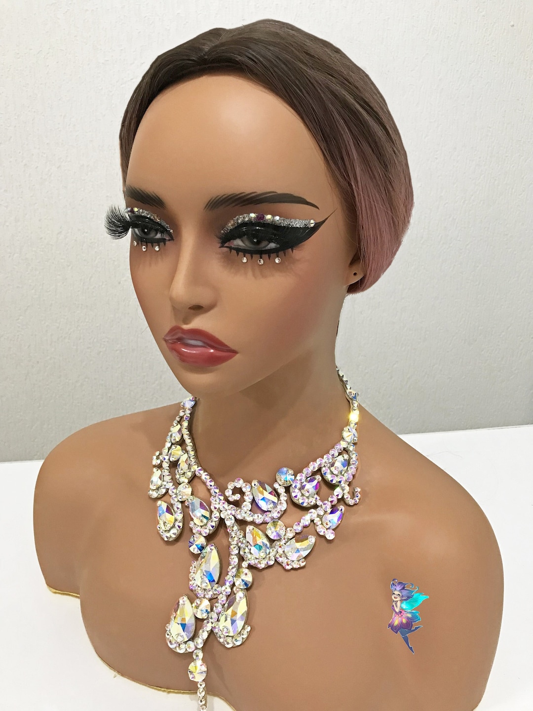 Ballroom Dance Jewelry, Dance Necklace, Ballroom Necklace, Rhinestone ...