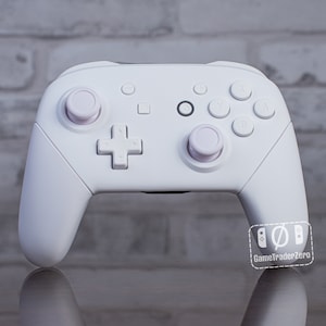 Nintendo Switch Pro Controller White on White Mod Minimalistic ...