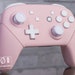 Custom Nintendo Switch Pro Controller in Sakura Pink With White Buttons ...