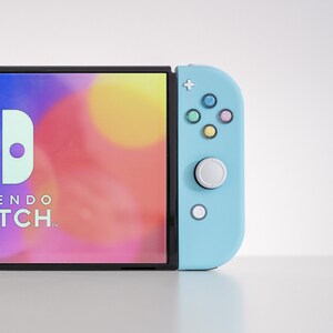 Pastel Blue Joy-cons Mod With Pastel Hearts Buttons Nintendo Switch ...