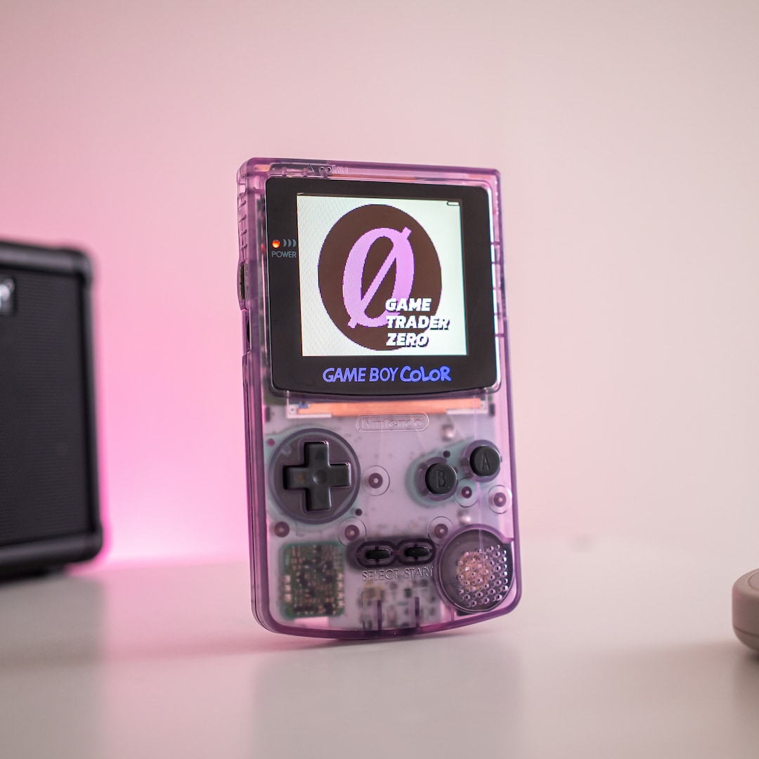 Custom Game Boy Color With Backlit IPS Screen Clear Atomic Purple ...