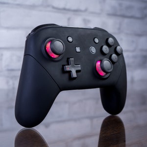 CUSTOM Pro Controller Nintendo SWITCH LED Mod Black on Black Backlit ...