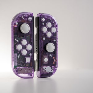 Custom Joy-cons Stars Comets & Constellations Atomic Purple Clear ...