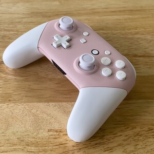 Custom Nintendo Switch Pro Controller in Sakura Pink With White Buttons ...