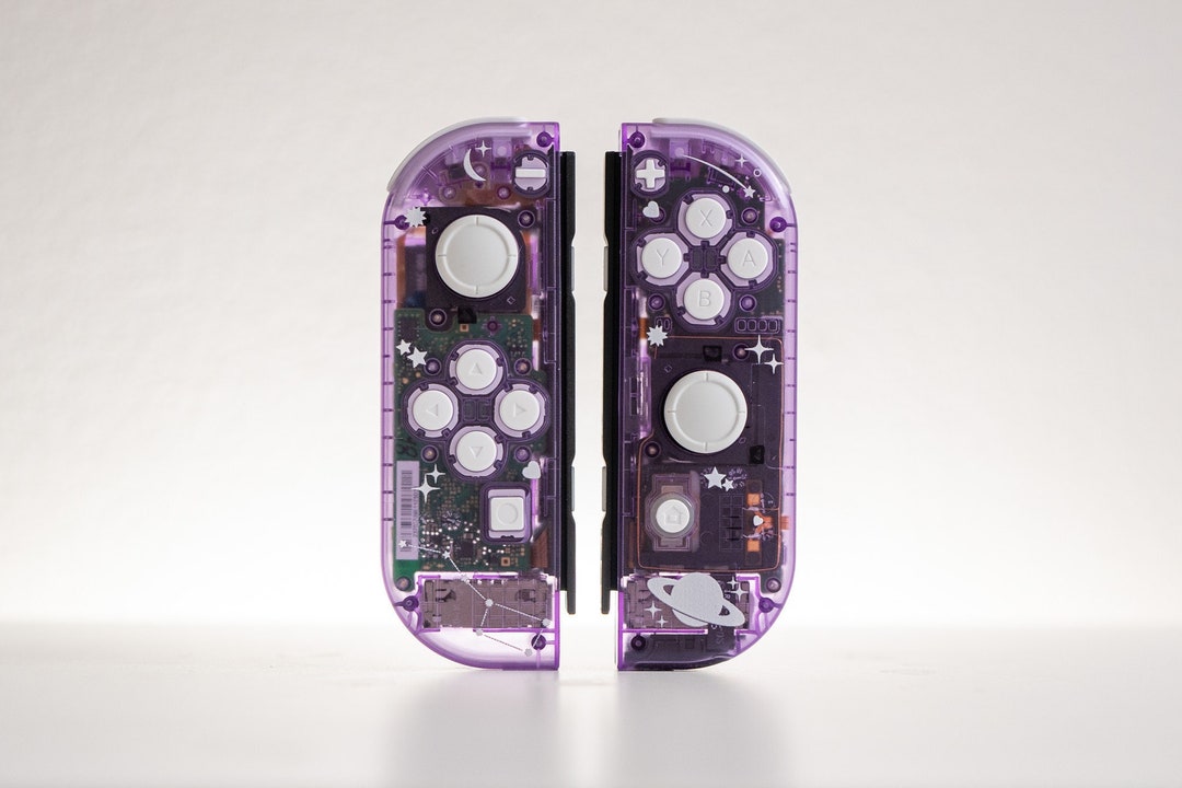 Custom Joy-cons Stars Comets & Constellations Atomic Purple Clear ...