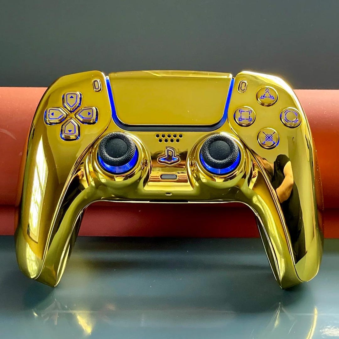 Pink PS5 Controller LED Mod With White Backlit Buttons Custom Wireless ...