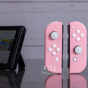 Custom Nintendo Switch Joy-con Controllers Pink With White Buttons - Etsy