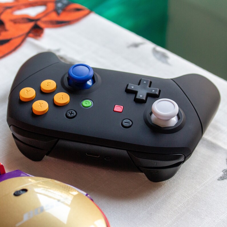 Nintendo Switch Pro Controller Black N64 Style Retro - Etsy