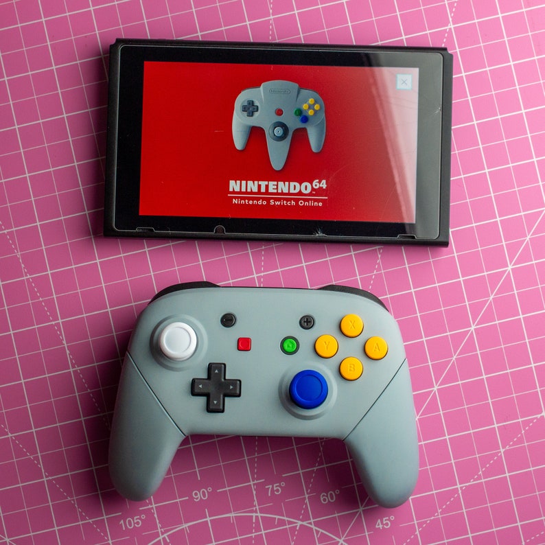 Nintendo Switch Pro Controller Grey N64 Style Retro Customized - Etsy