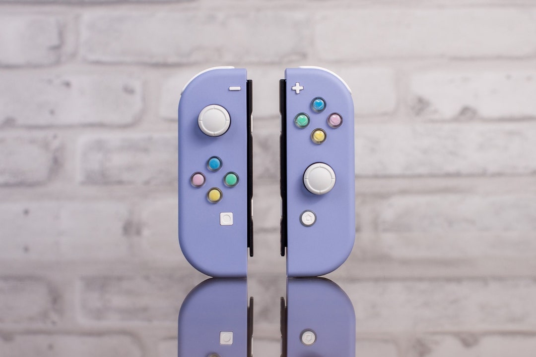Violet Joy-cons Mod With Pastel Hearts Buttons Nintendo Switch Custom ...