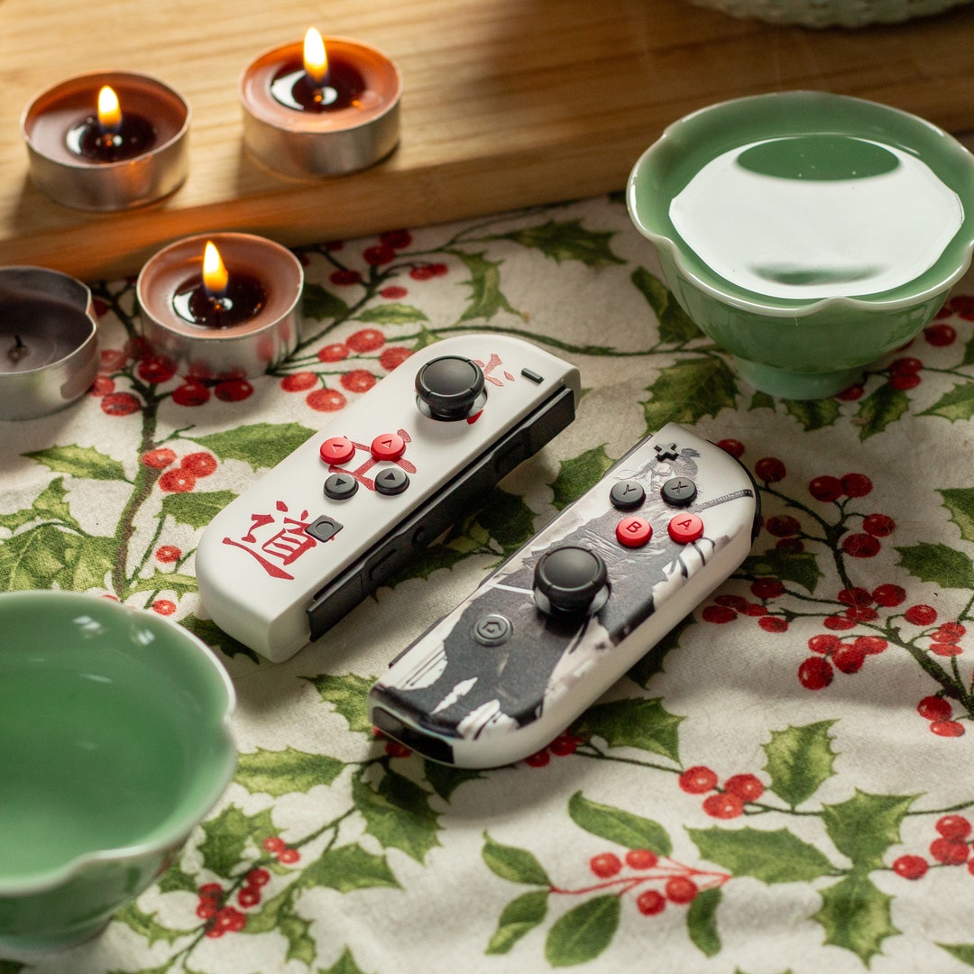 Samurai Warrior Joy-cons Custom Japanese Aesthetic Nintendo Switch ...
