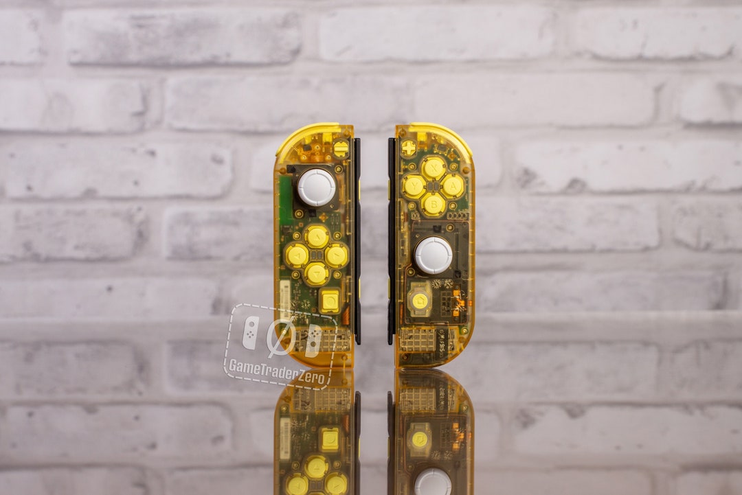 Joycons Nintendo Switch Custom Controllers "gameboy Clear Yellow" Mod ...