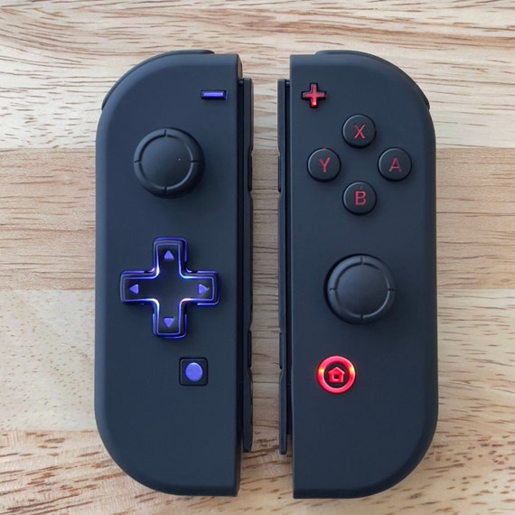Joy-con LED Mod Black With Black Backlit Buttons and D-pad | Etsy