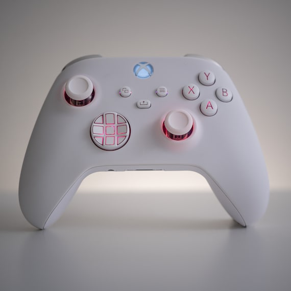 Xbox One Controller Green Led Mod White Shell