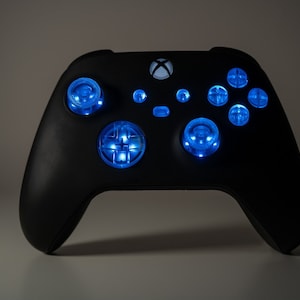 Custom Xbox Controller LED Mod Black With Clear Backlit Buttons for ...