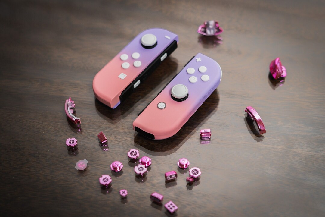 Custom Joy-con Controllers Purple to Pink Gradient With White - Etsy