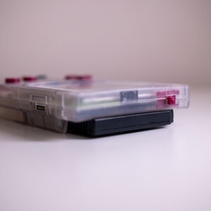 Custom Game Boy Pocket With Backlit IPS Screen Clear With Classic Rose ...