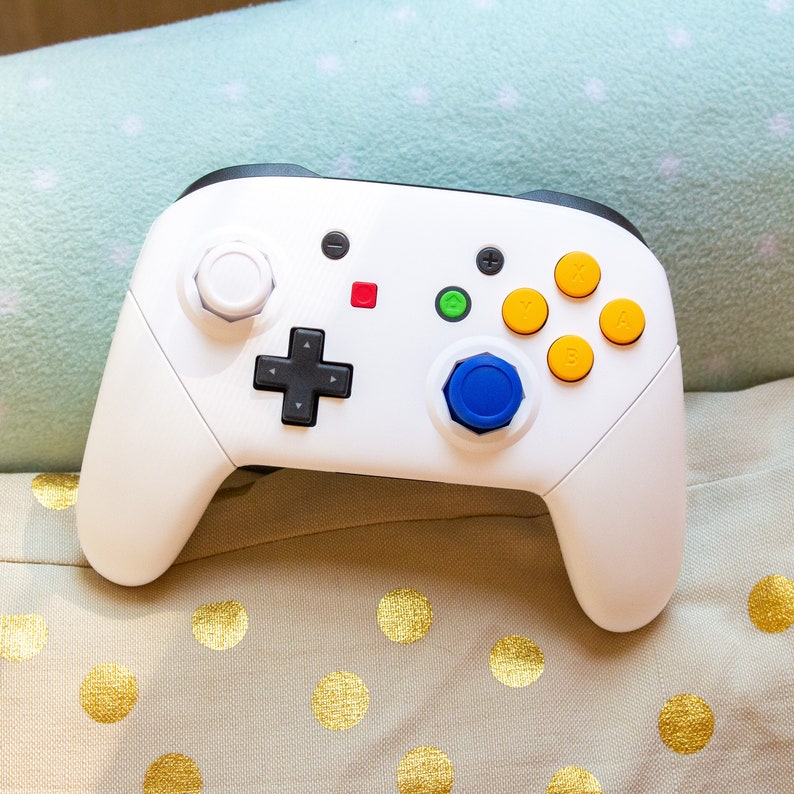 Nintendo Switch Pro Controller White N64 Style Retro - Etsy