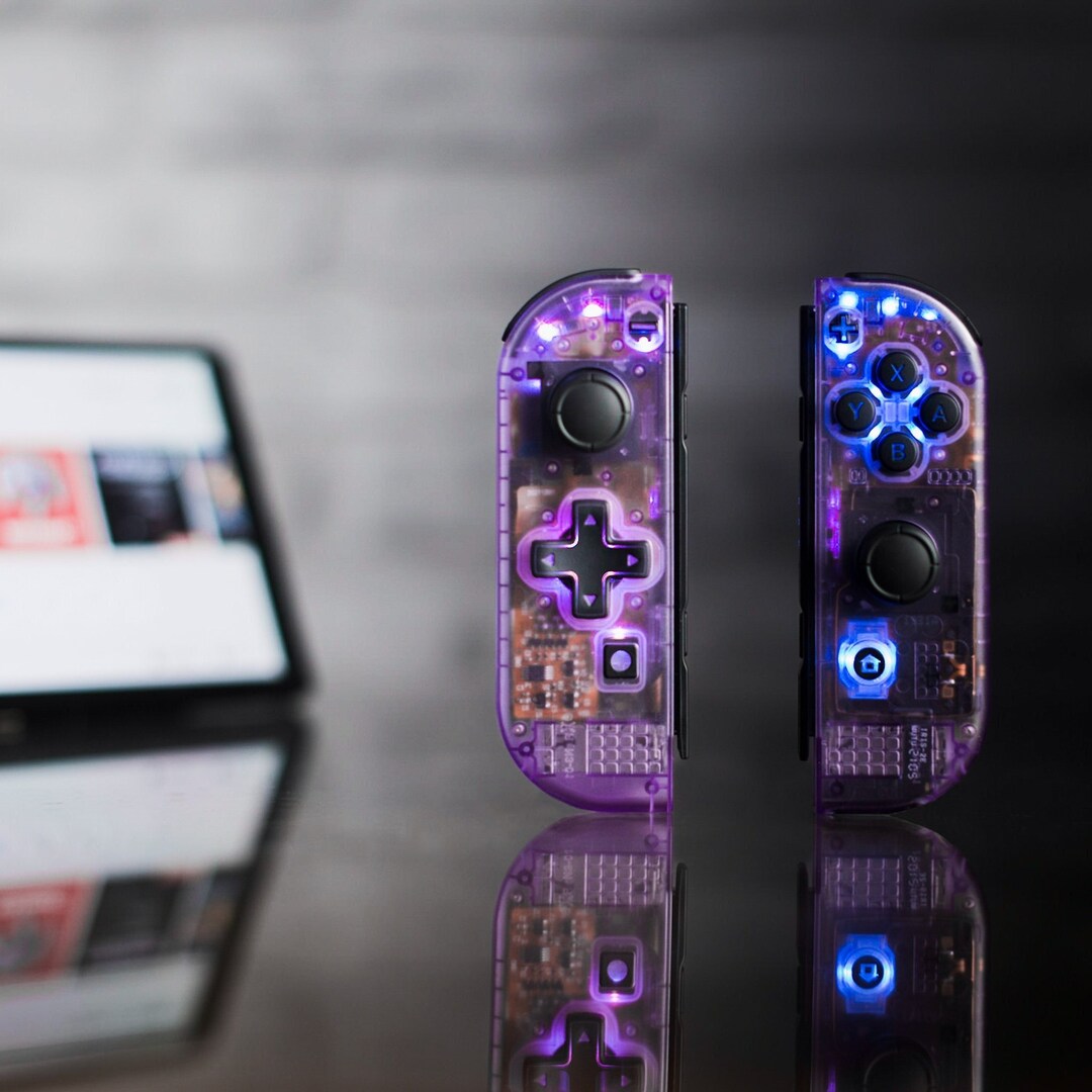 Atomic Purple Joy-con LED Mod Custom Nintendo Switch Controllers ...