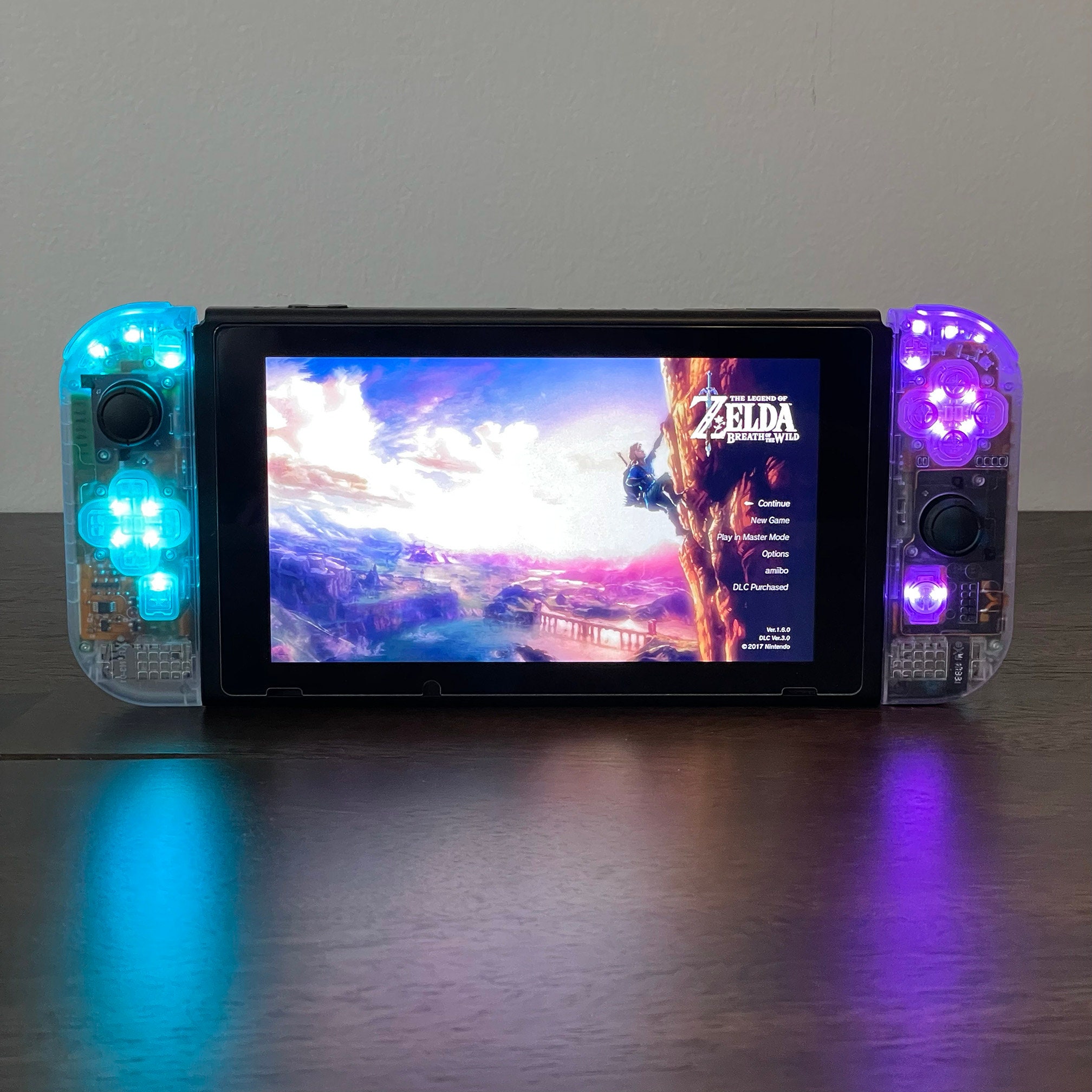Controladores Joy-Con personalizados Clear LED MOD Botones - Etsy España