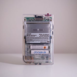 Custom Game Boy Pocket With Backlit IPS Screen Clear With Classic Rose ...