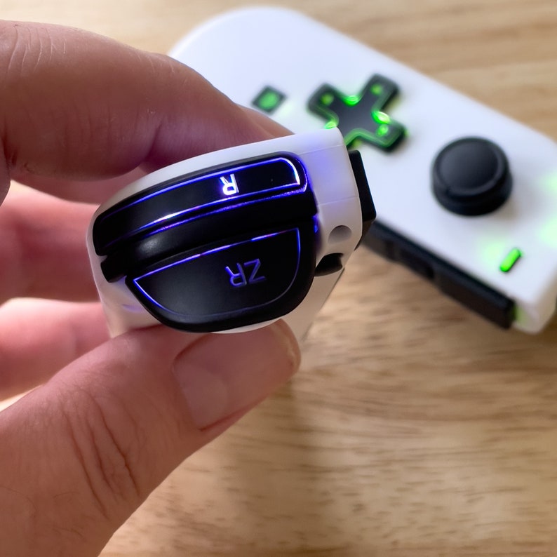 Joy-Con LED MOD Blanc avec boutons rétroéclairés noirs et - Etsy France