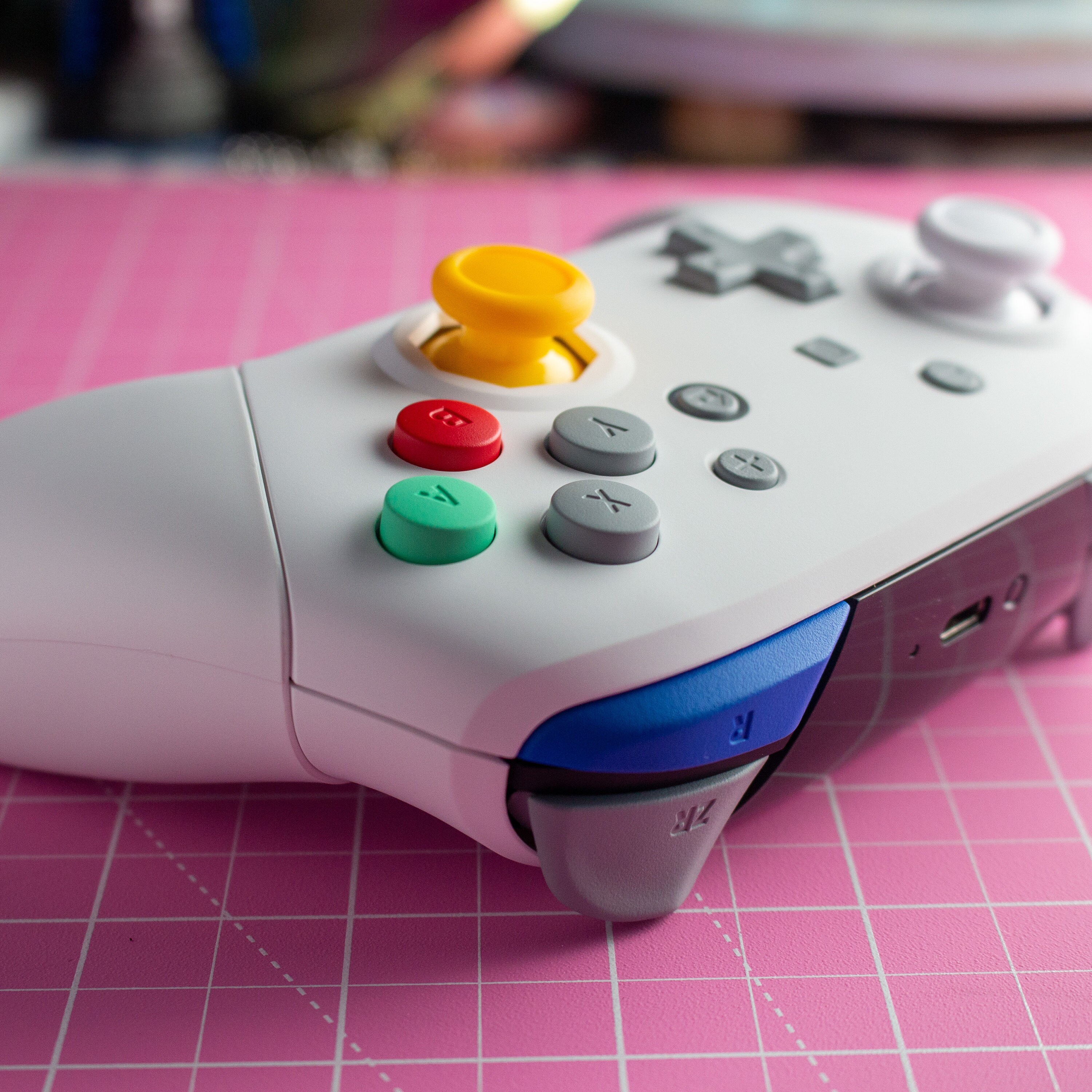 Nintendo Switch Pro Controller Mod White Gamecube Retro Style - Etsy