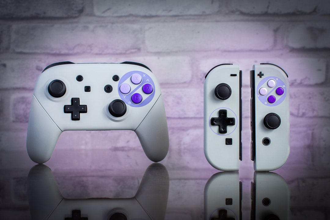Retro Controller Mod BUNDLE SNES Joy-cons + Pro-controller Custom ...